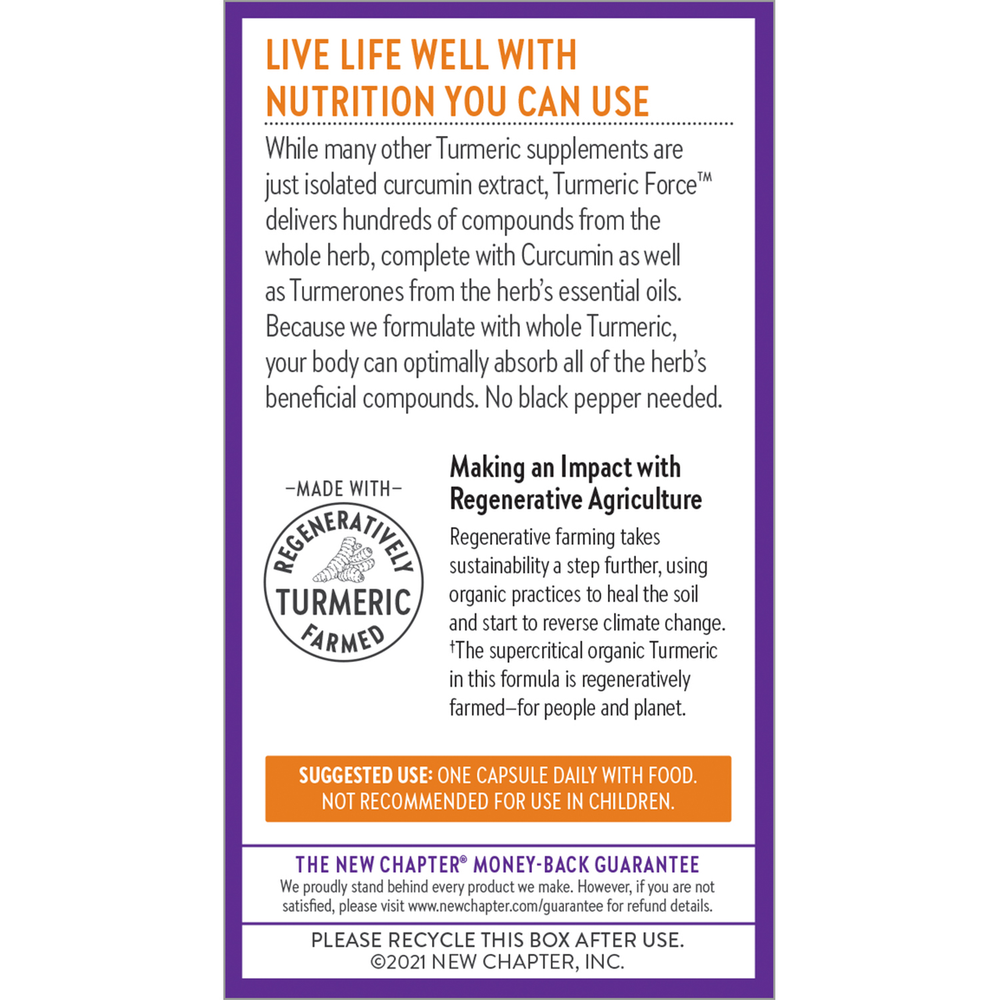 Turmeric Force™ | Turmeric Supplement Capsules | New Chapter