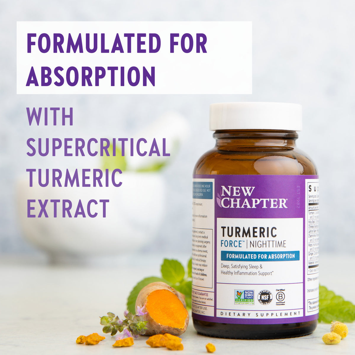 Turmeric Force Nighttime Supplement | New Chapter