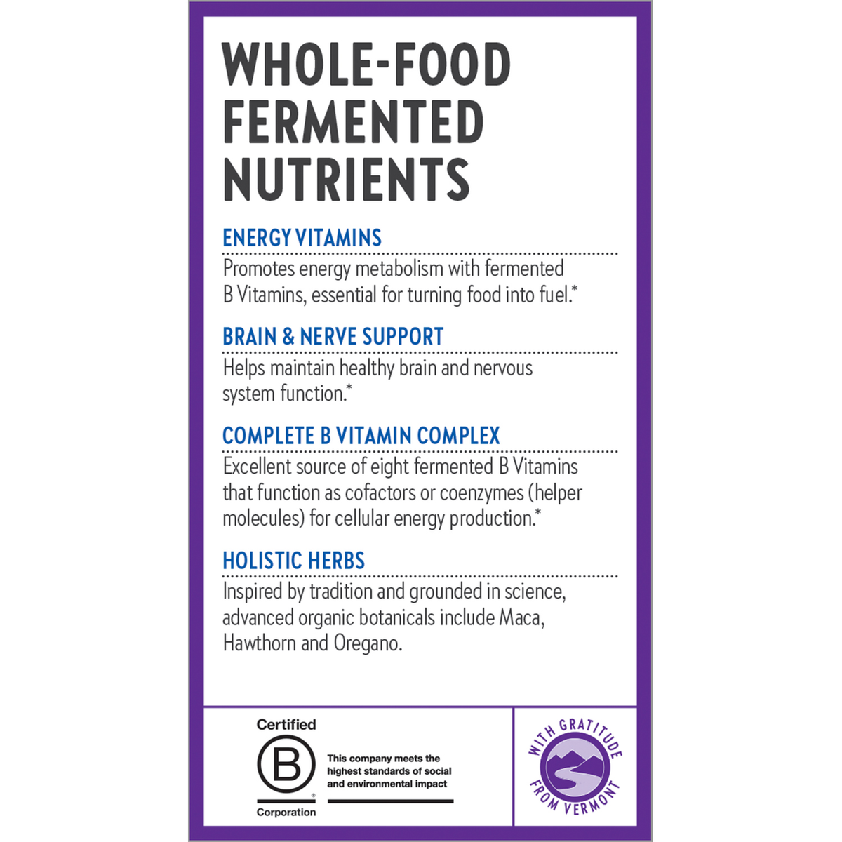 Fermented Coenzyme B Complex Vitamins | New Chapter