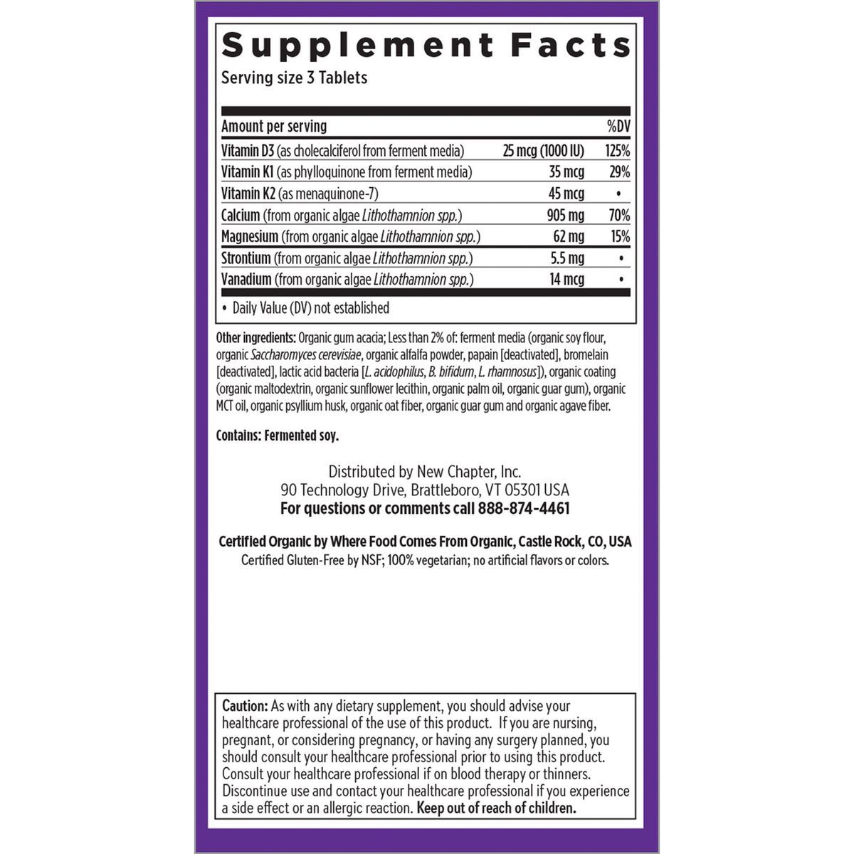 Bone Strength Supplement with Plant Calcium | New Chapter