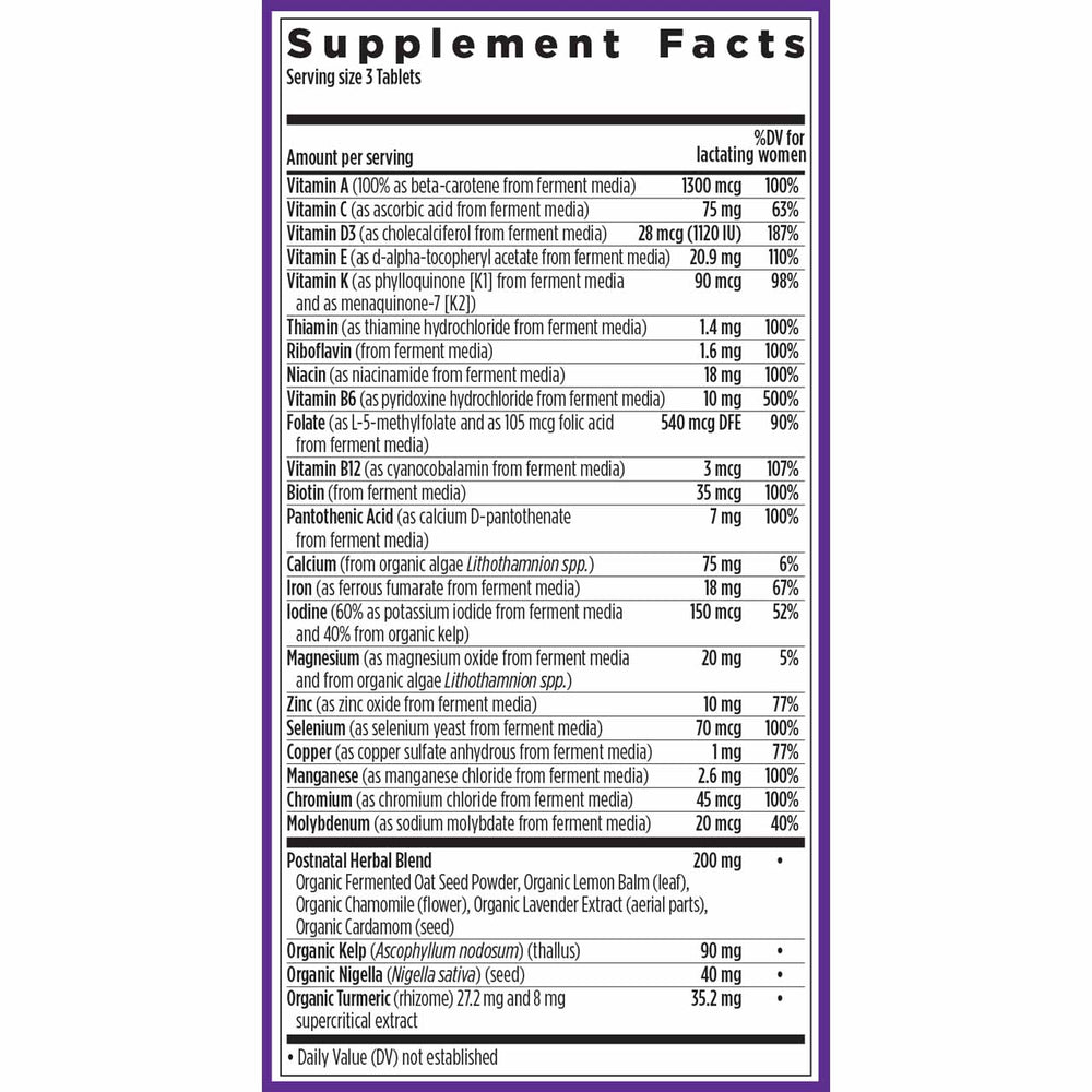 Perfect Postnatal™ Multivitamin for Nursing | New Chapter