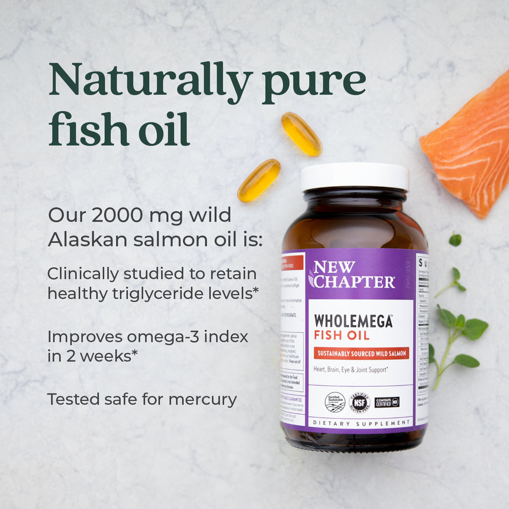 Wholemega™ Fish Oil from Wild Salmon | New Chapter