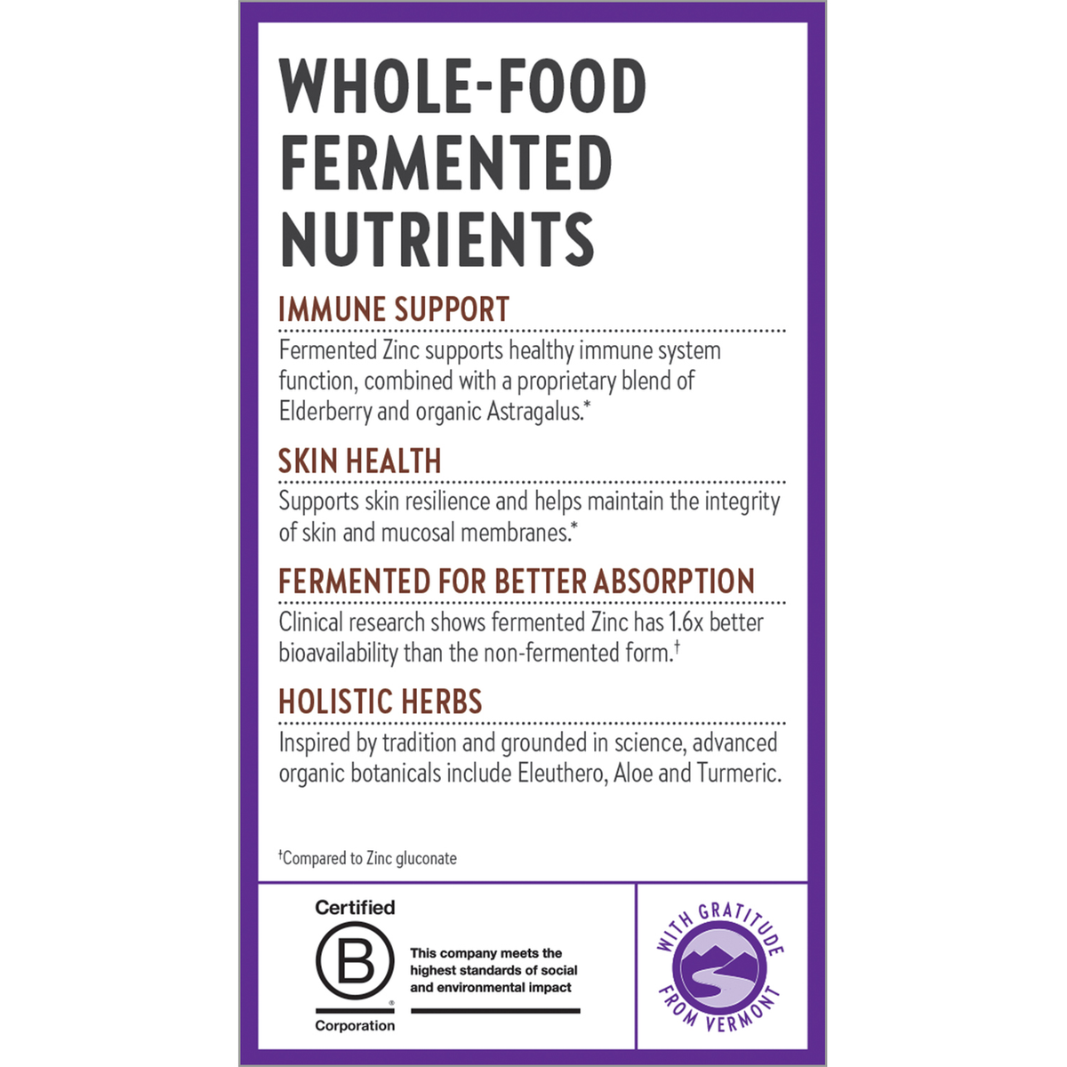 Fermented Zinc Complex | Immune Support | New Chapter