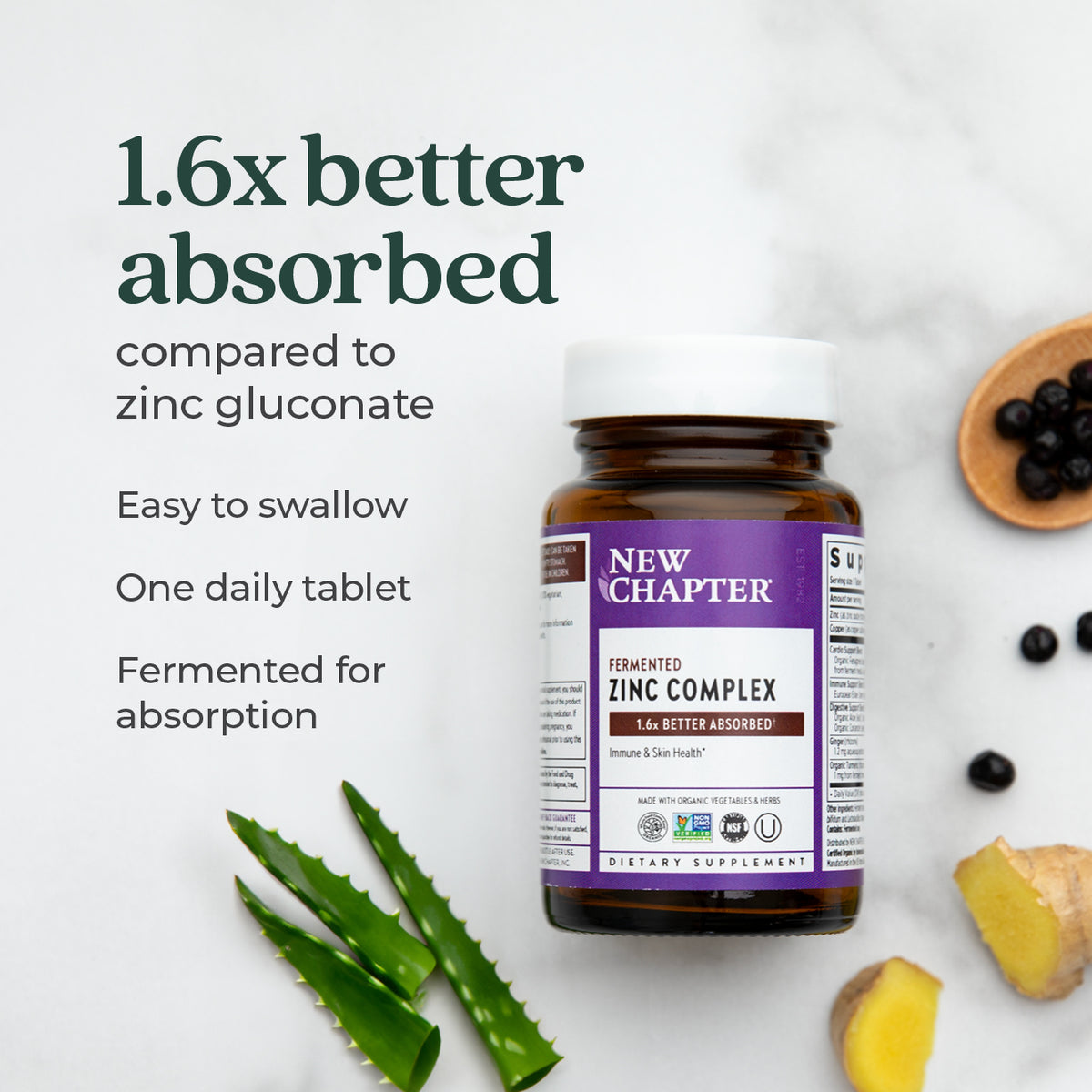 Fermented Zinc Complex | Immune Support | New Chapter