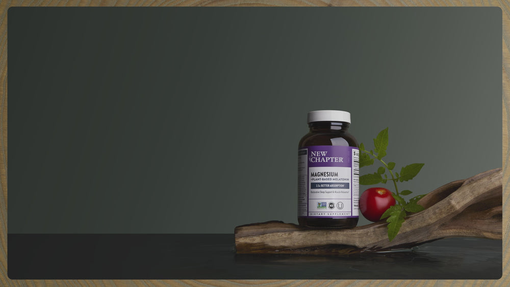 Magnesium + Plant-Based Melatonin Supplement for Sleep | New Chapter